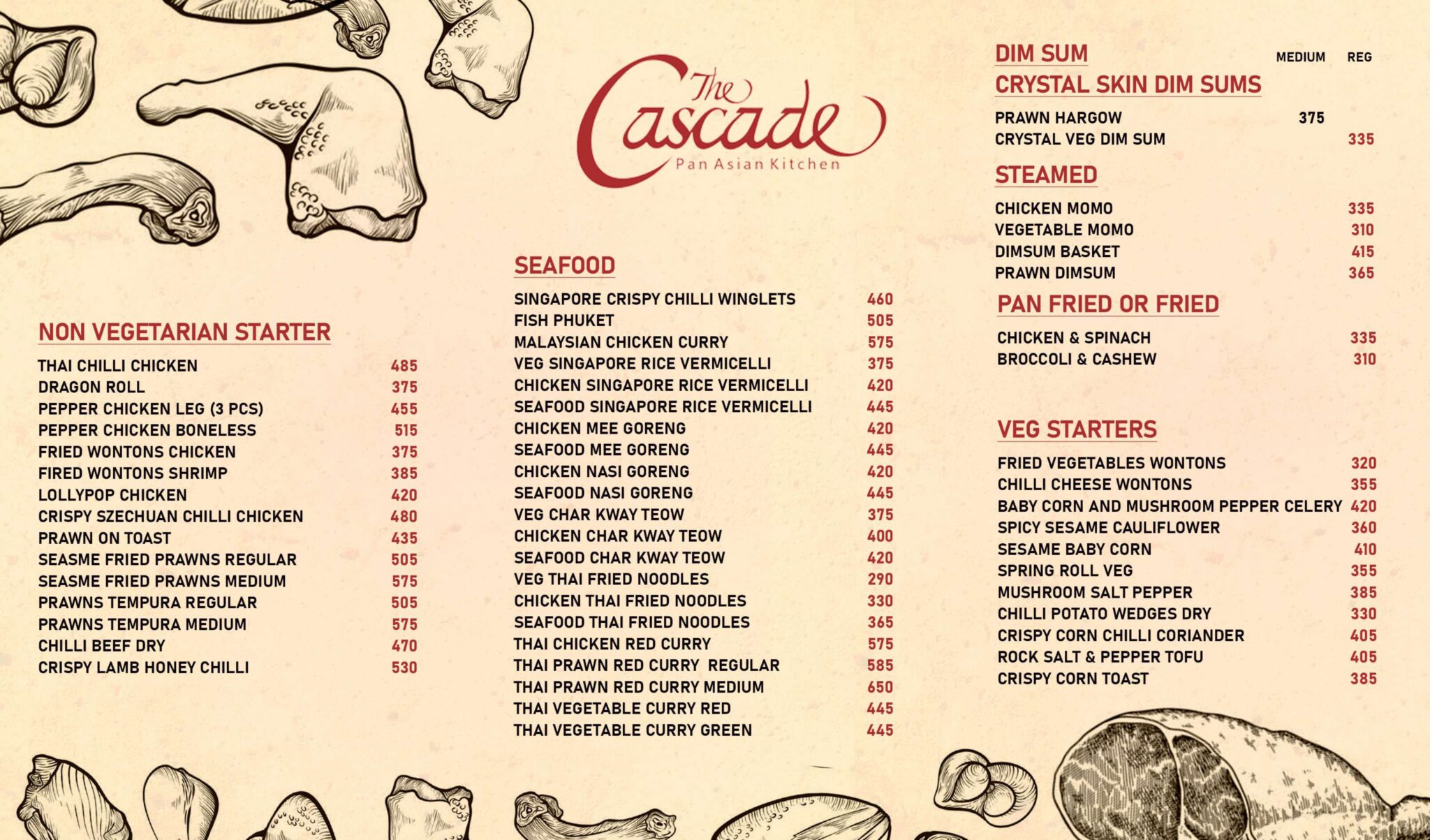 Menu - Cascade Restaurant