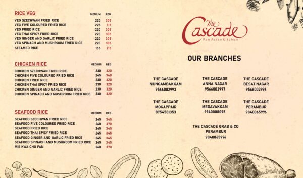 Menu - Cascade Restaurant